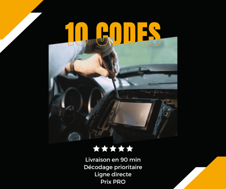 Obtenez votre 10 codes en ligne